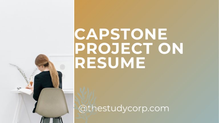 How To Put Capstone Project On Resume