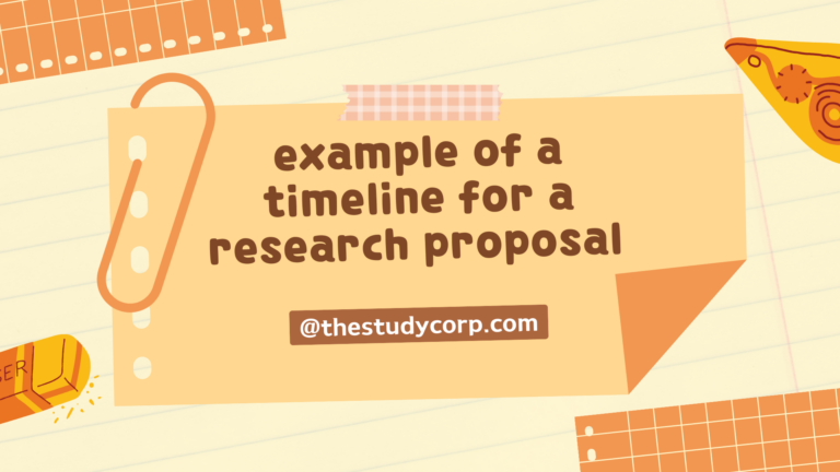 Example Of A Timeline For A Research Proposal Template